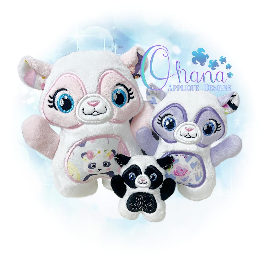 Huggable Panda Stuffie in the Hoop Machine Embroidery Design - Etsy