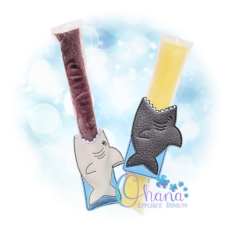 Shark Ice Pop Holder in the Hoop Machine Embroidery Design - Etsy