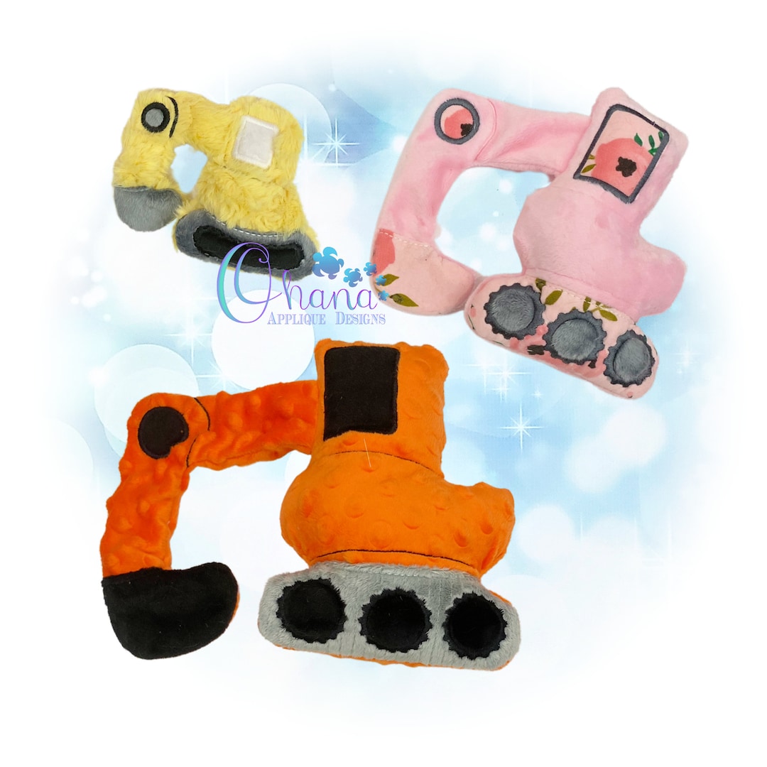 Excavator Stuffie in the Hoop Machine Embroidery Design - Etsy
