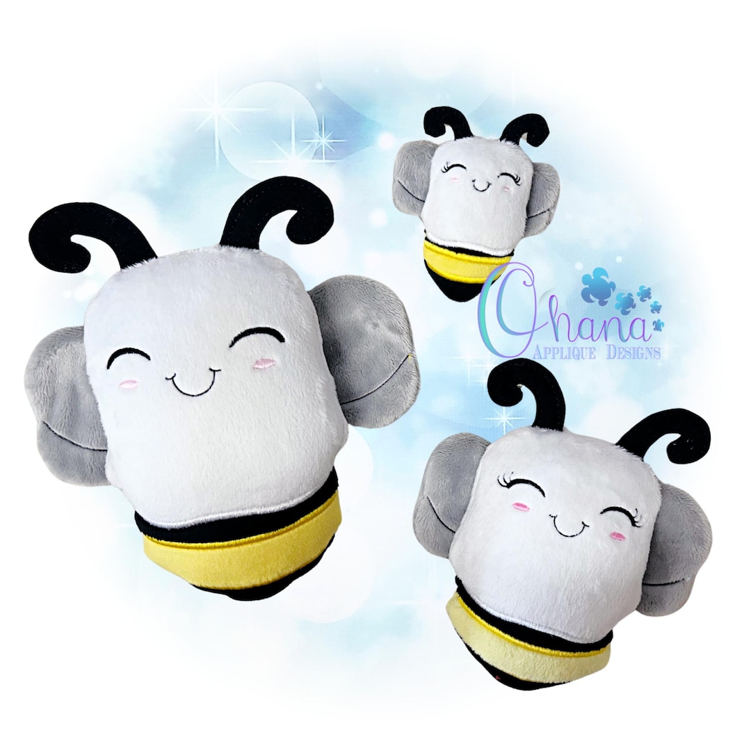 Boo Bees Stuffie in the Hoop Machine Embroidery Design - Etsy