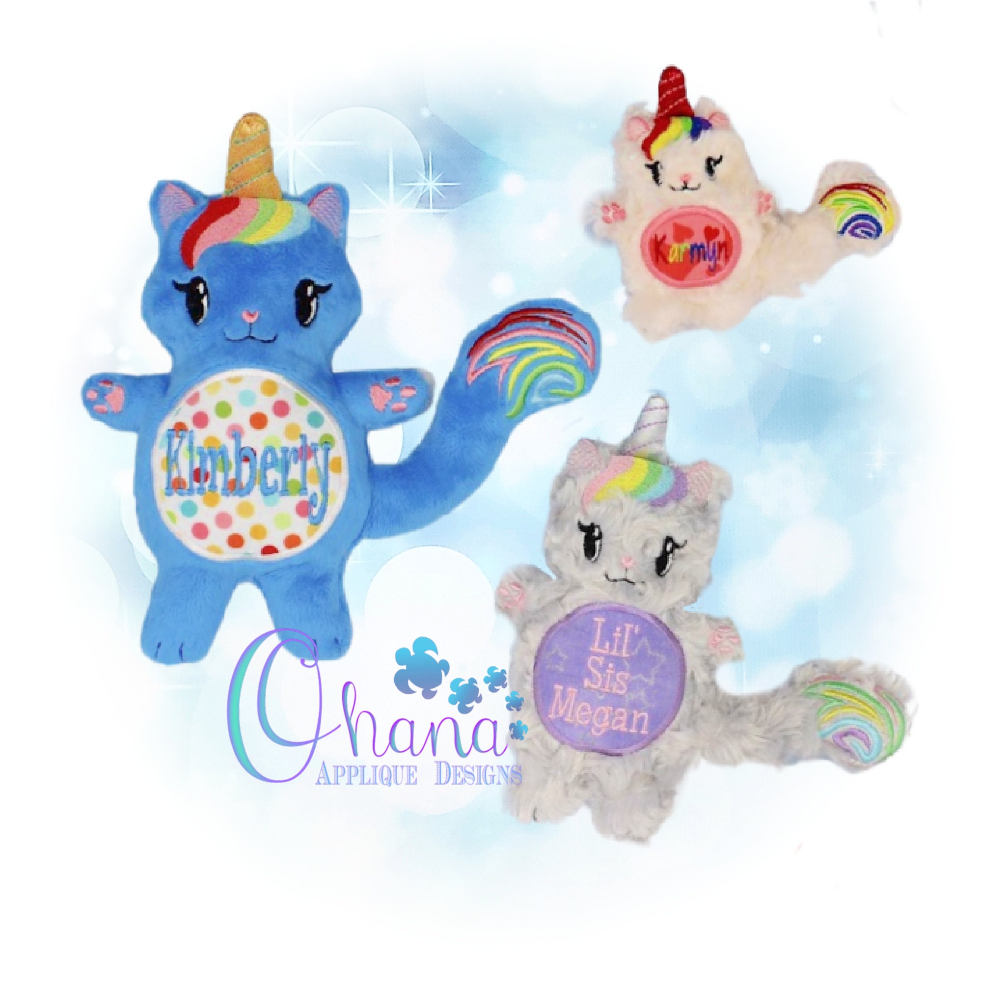 Vicki Kittiecorn Stuffie in the Hoop Machine Embroidery Design - Etsy