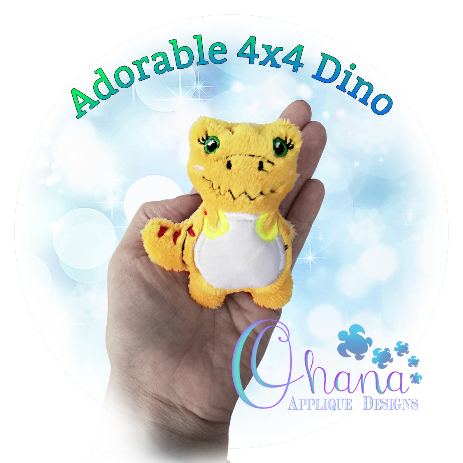 Rexi T Rex Stuffie in the Hoop Machine Embroidery Design - Etsy