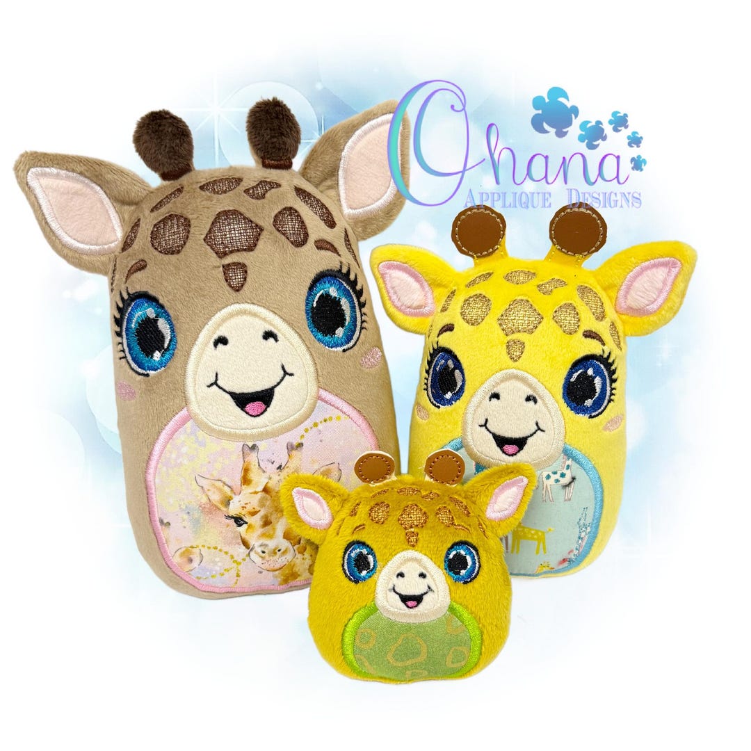 Giraffe Egglet Stuffie in the Hoop Machine Embroidery Design - Etsy