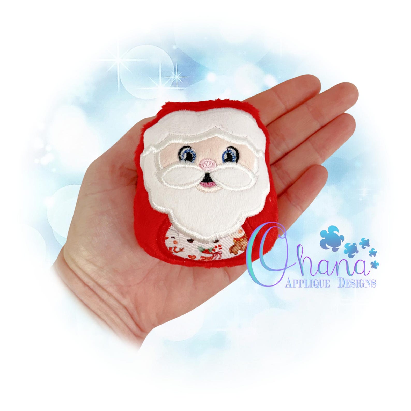 Santa Claus Egglet Stuffie in the Hoop Embroidery Machine Design - Etsy