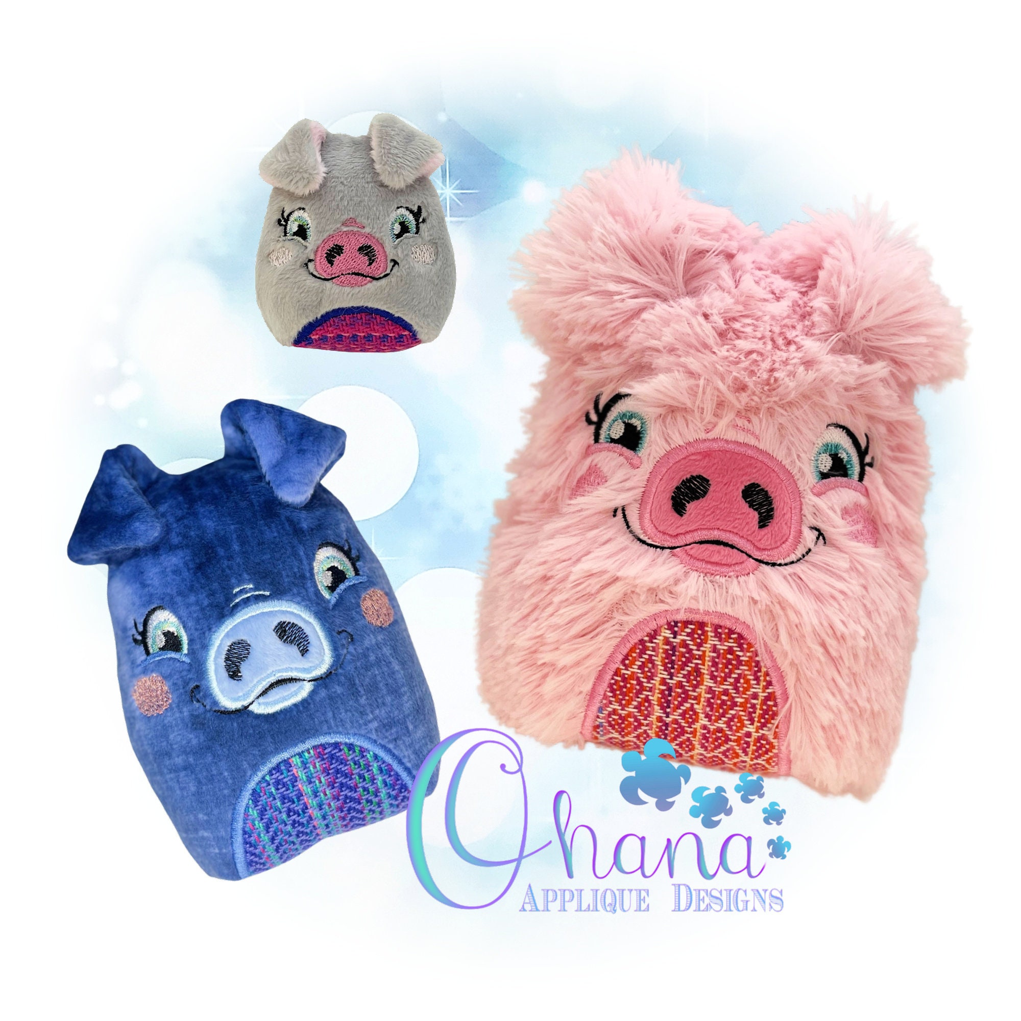 Pig Eggie Stuffie in the Hoop Machine Embroidery Design - Etsy