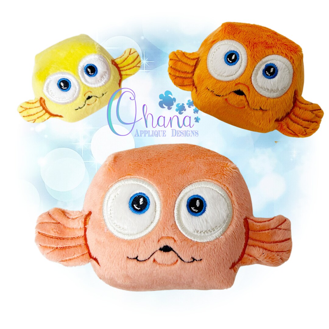 Goldfish Cuboid Cutie Stuffie in the Hoop Machine Embroidery Design - Etsy