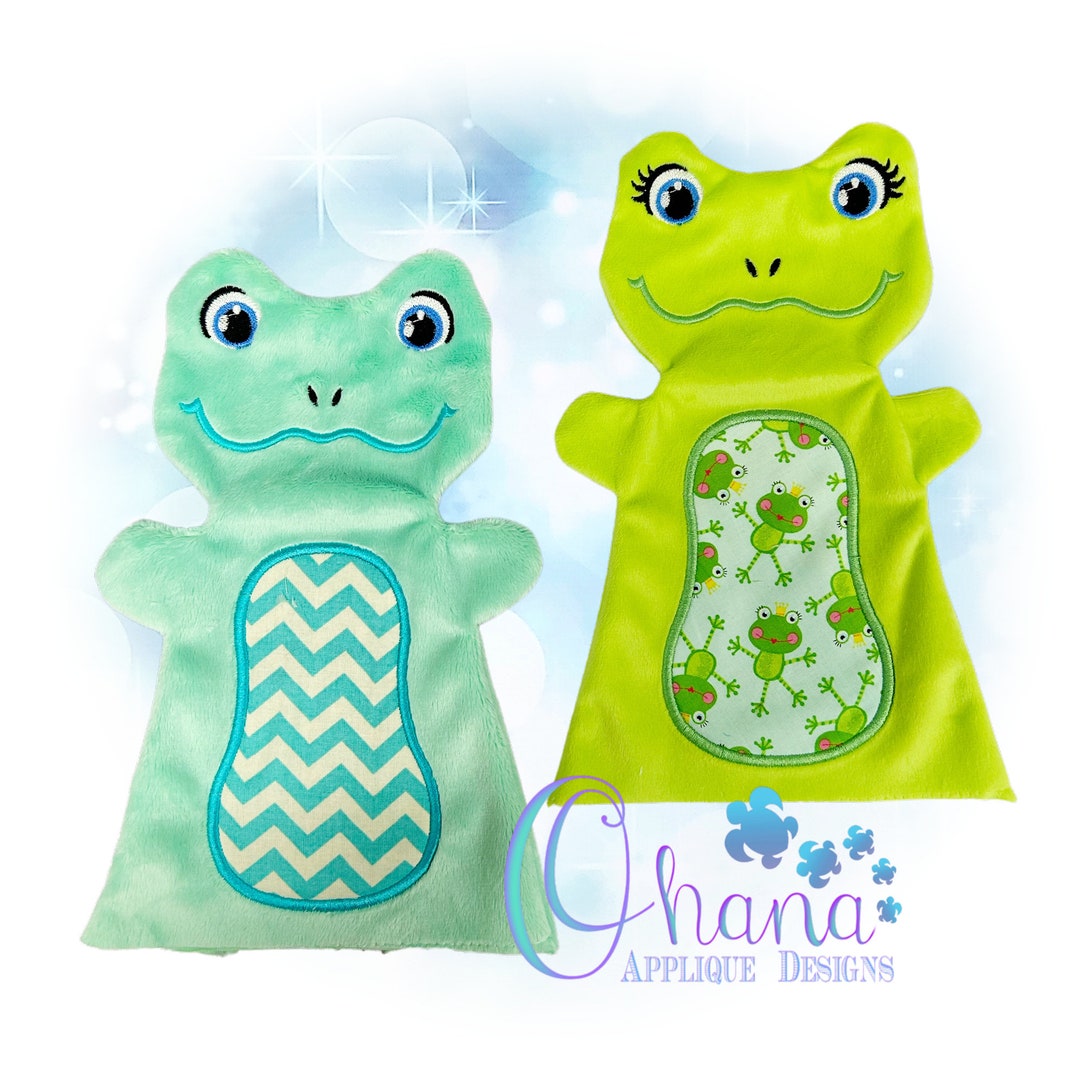 Frog Hand Puppet in the Hoop Machine Embroidery Design - Etsy