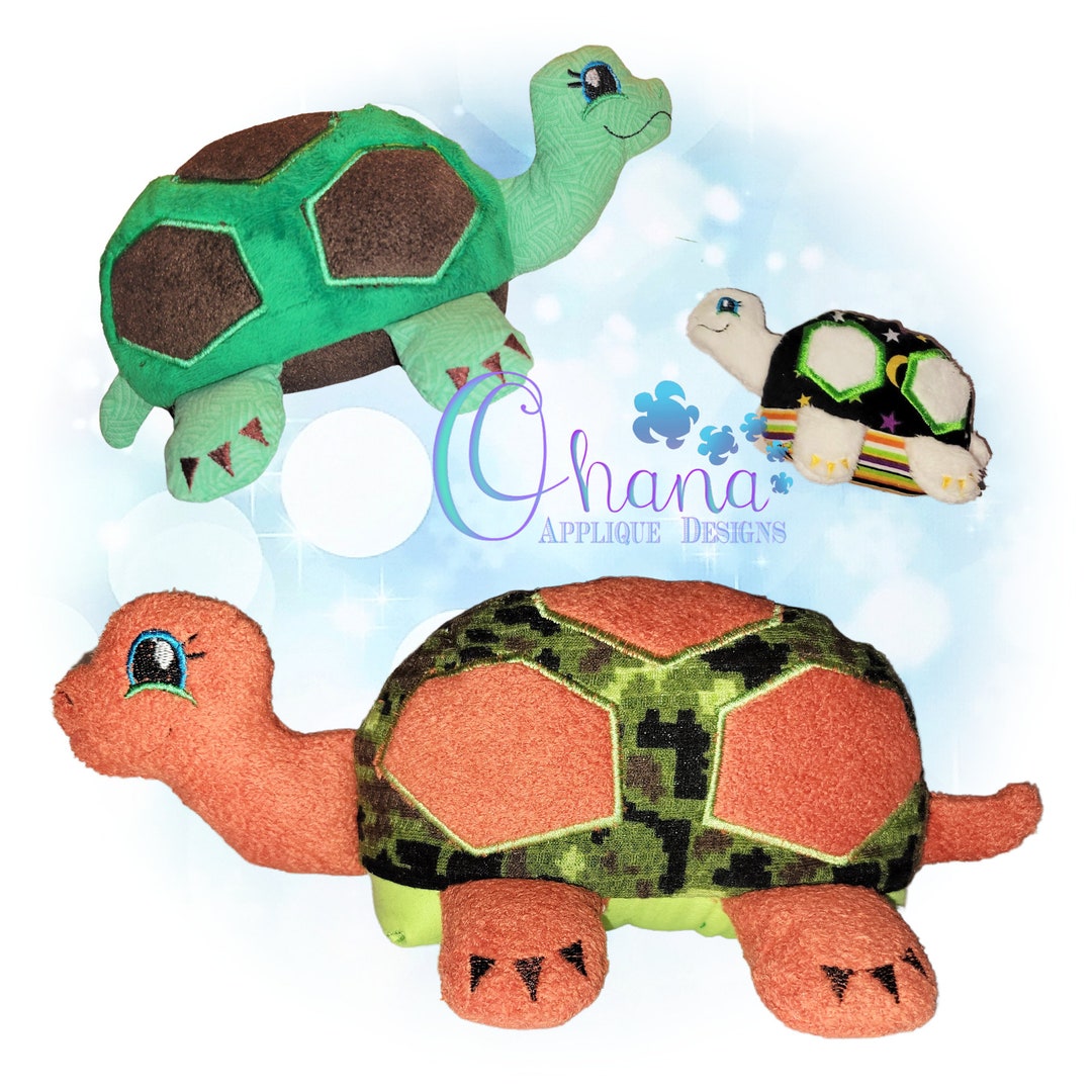 3D Turtle Stuffie in the Hoop Embroidery Machine Design - Etsy