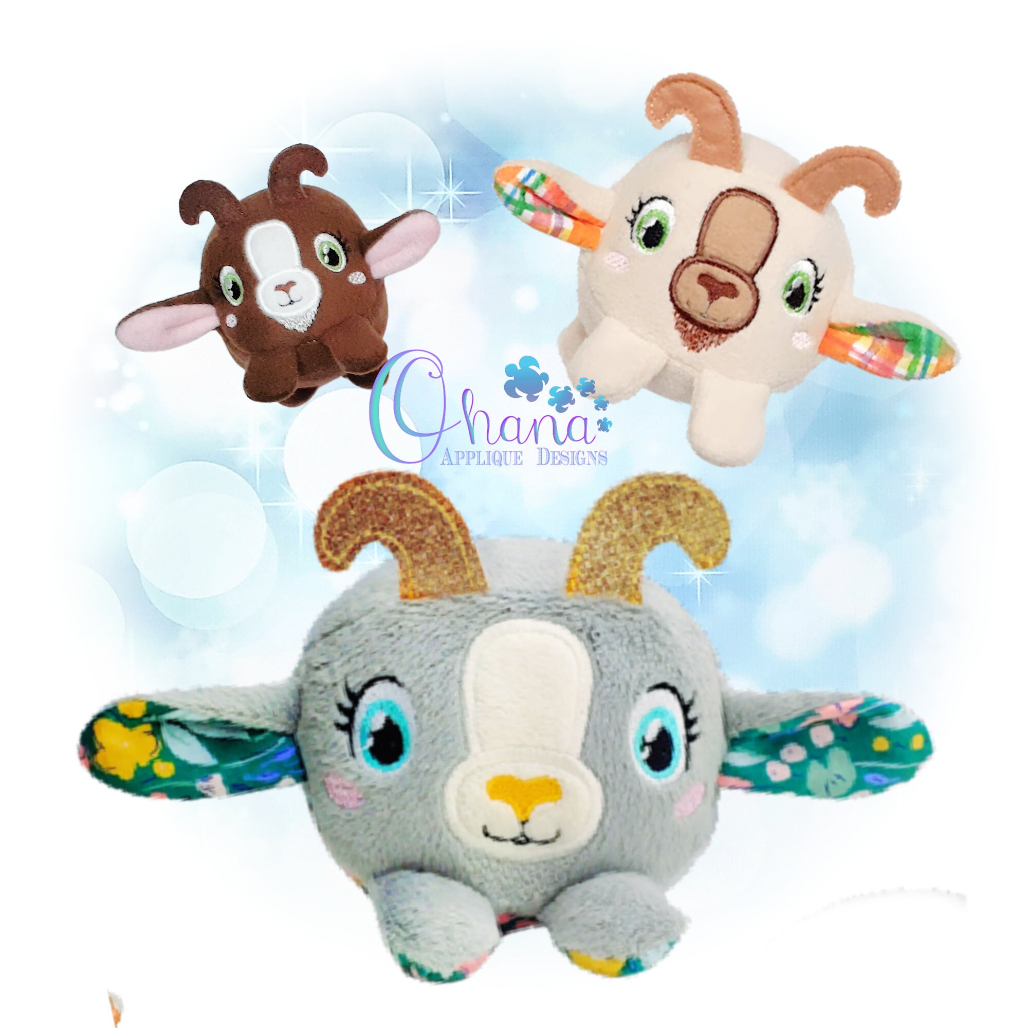 Ball Goat Stuffie in the Hoop Machine Embroidery Design - Etsy