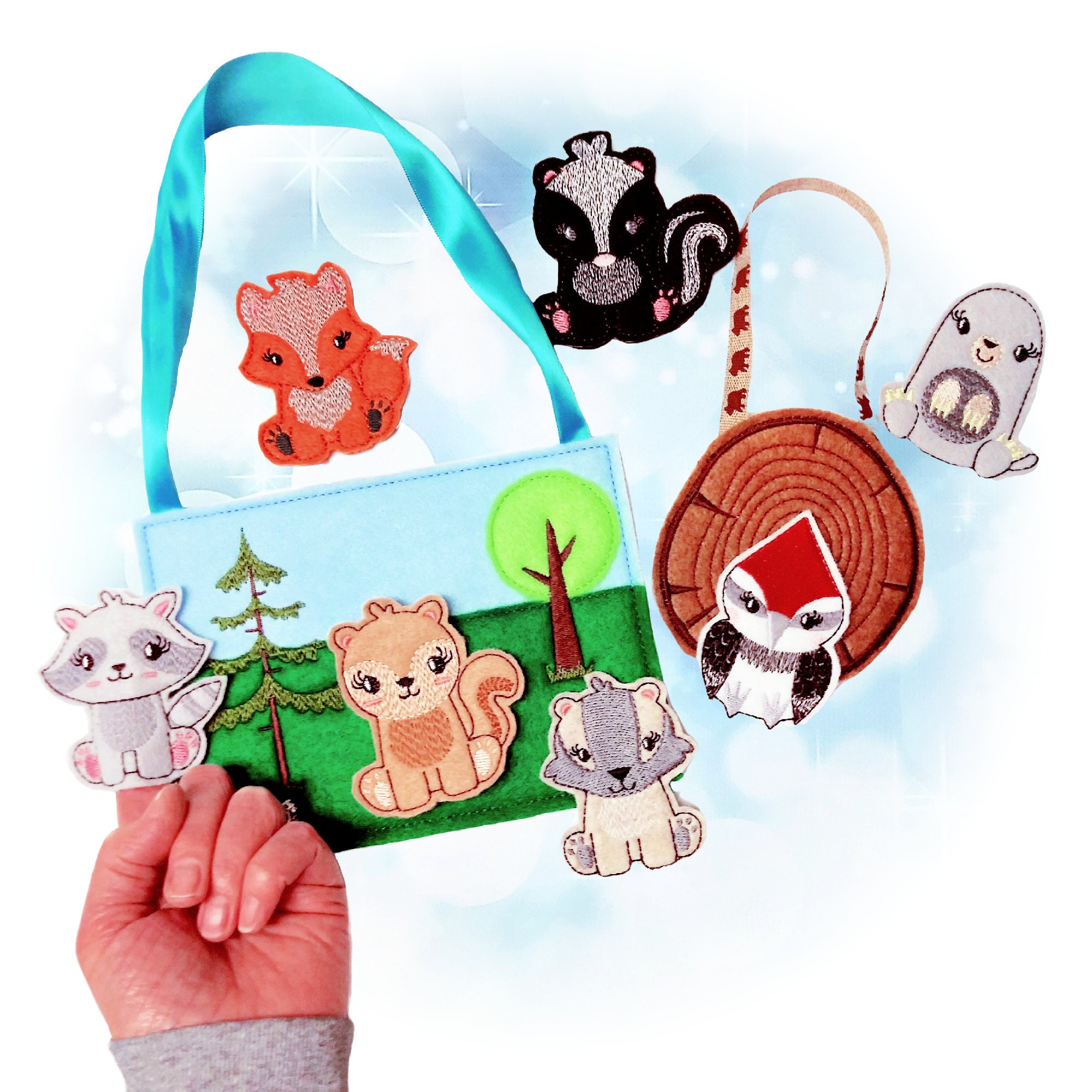 Woodland Finger Puppets in the Hoop Machine Embroidery Design - Etsy