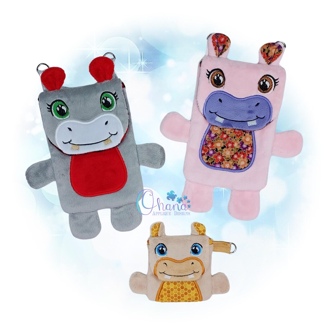 Hippo Flap Bag Purse in the Hoop Machine Embroidery Design - Etsy