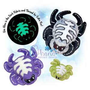 Skelly Spider Stuffie in the Hoop Machine Embroidery Design - Etsy