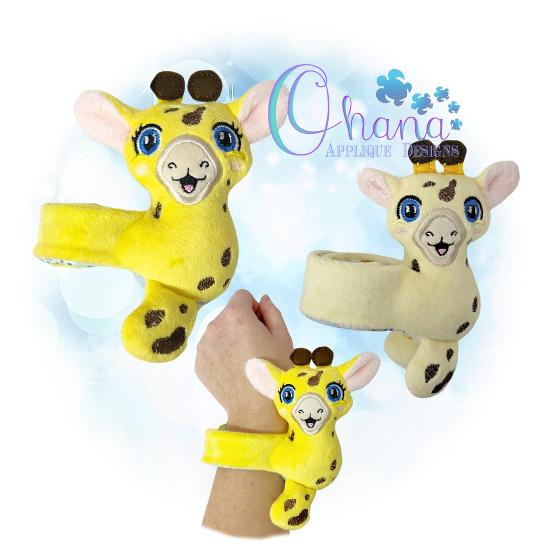 Giraffe Slap Bracelet Buddy in the Hoop Machine Embroidery Design - Etsy