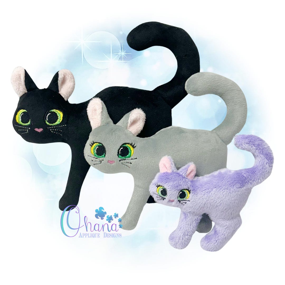 Scaredy Cat Stuffie in the Hoop Embroidery Machine Design - Etsy