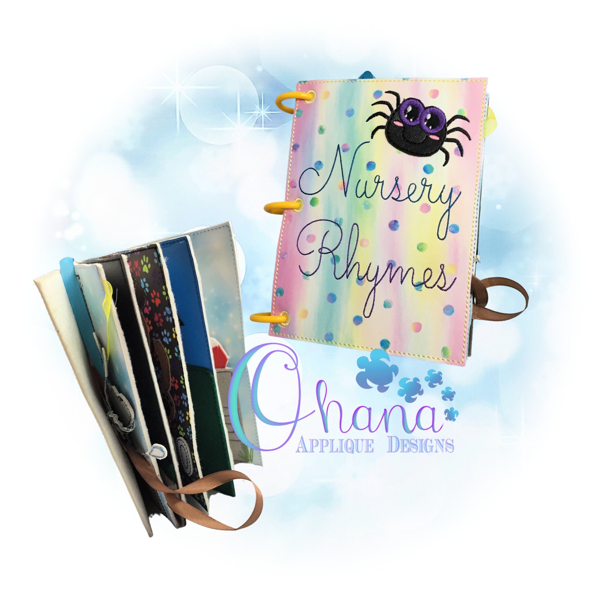 Nursery Rhymes Quiet Book in the Hoop Machine Embroidery Design - Etsy