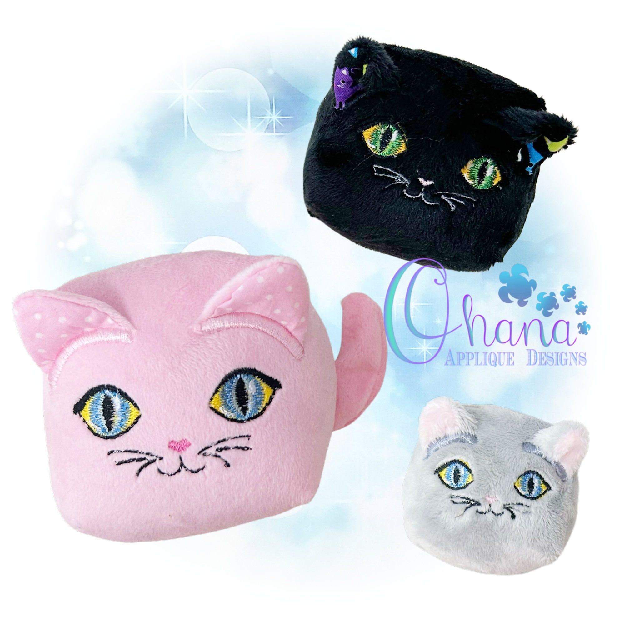 Cat Cuboid Cutie in the Hoop Machine Embroidery Design - Etsy