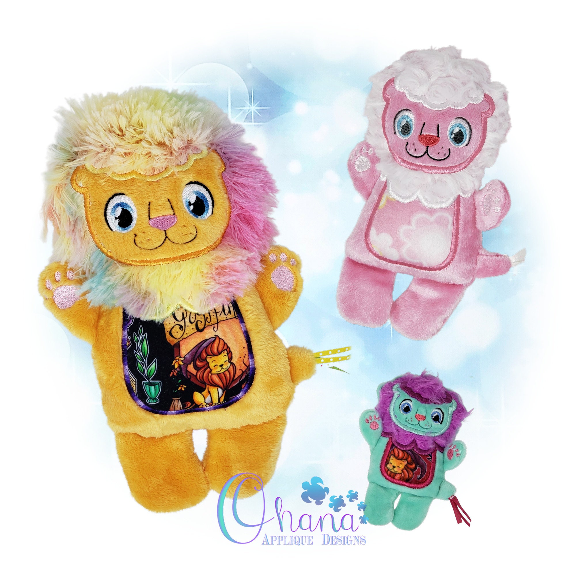 Liam Lion Stuffie in the Hoop Machine Embroidery Design - Etsy