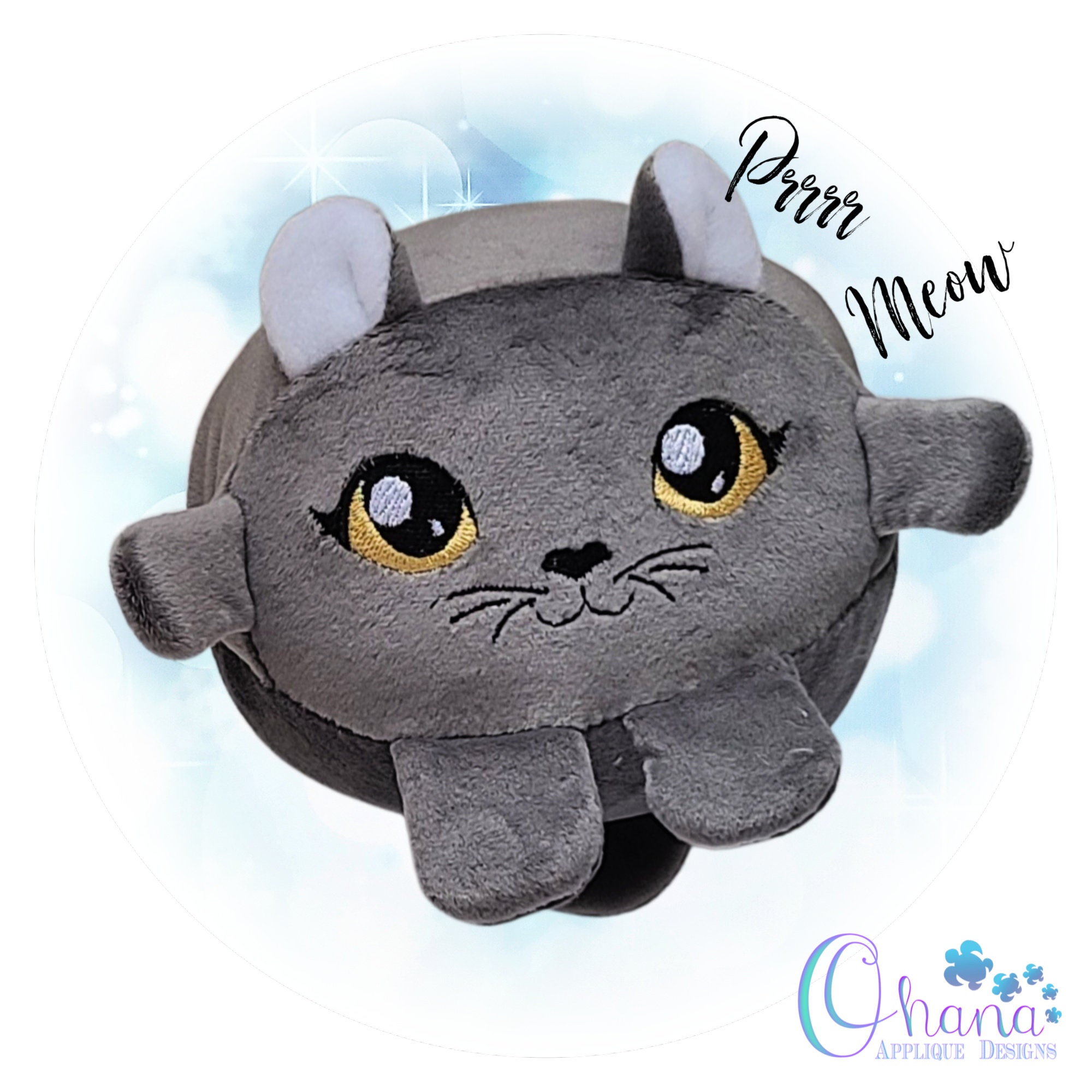 Cat Ball in the Hoop Machine Embroidery ITH Design Plush Toy - Etsy