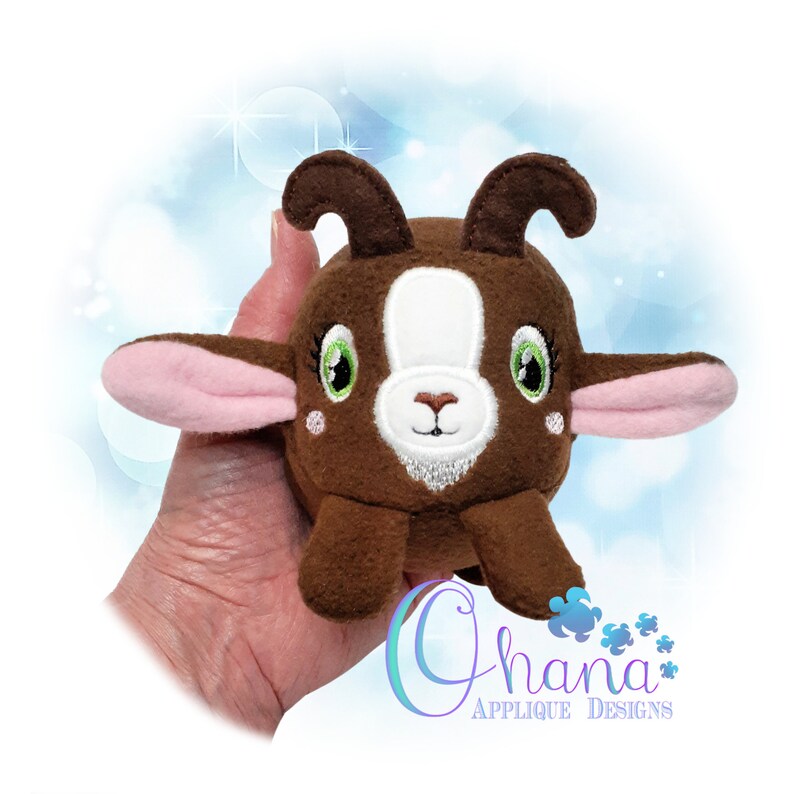 Ball Goat Stuffie in the Hoop Machine Embroidery Design - Etsy