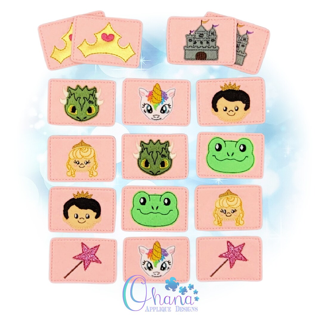 Fairy Tale Matching Card Game in the Hoop Machine Embroidery Design - Etsy