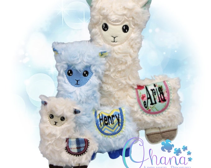 In the Hoop Baby Llama Machine Embroidery Design Plush Softie - Etsy Canada