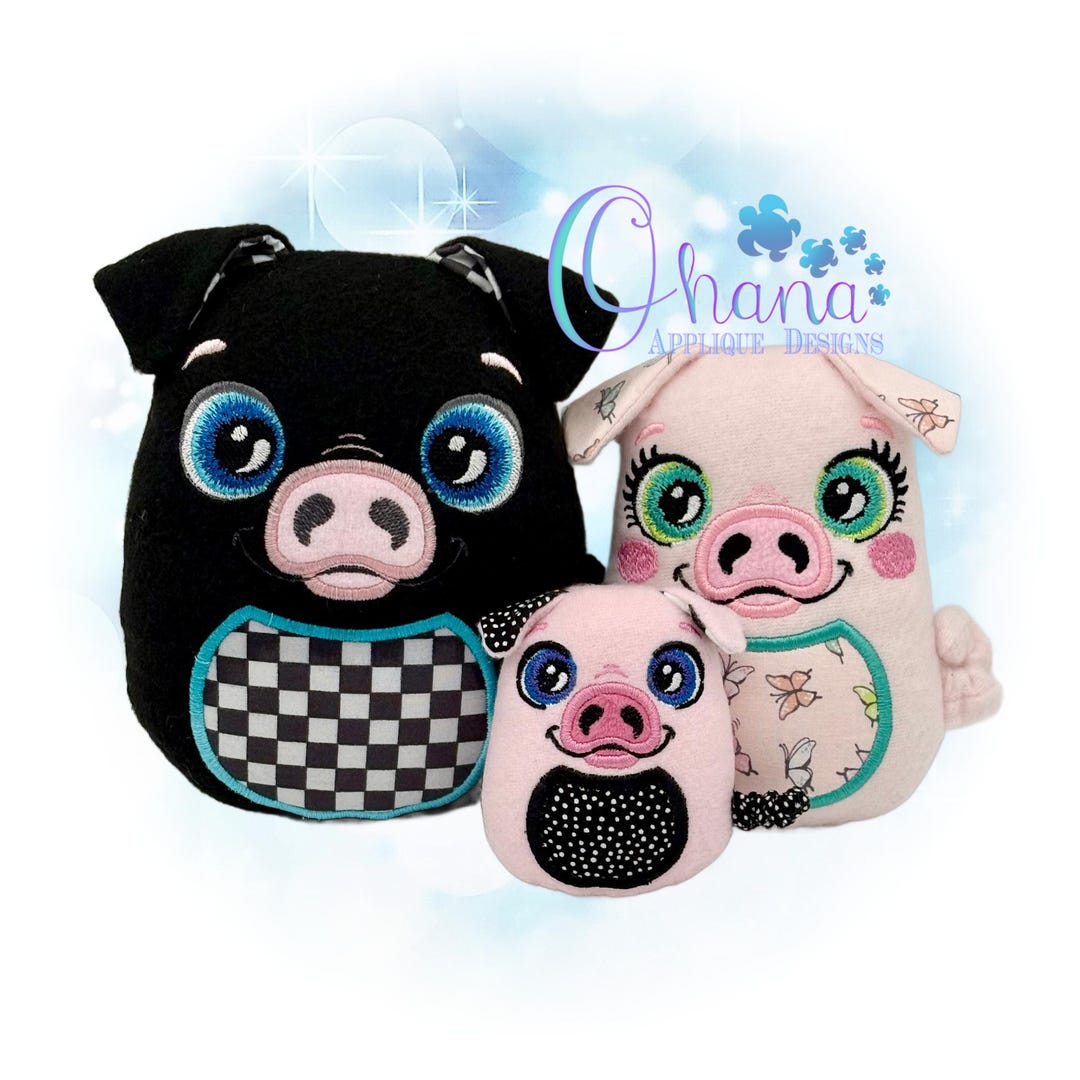 Pig Egglet Stuffie in the Hoop Machine Embroidery Design - Etsy