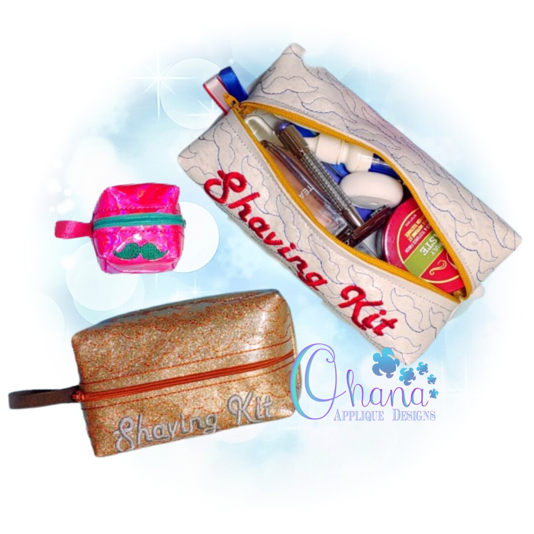 Moustache Box Zipper Bag in the Hoop Machine Embroidery Design - Etsy