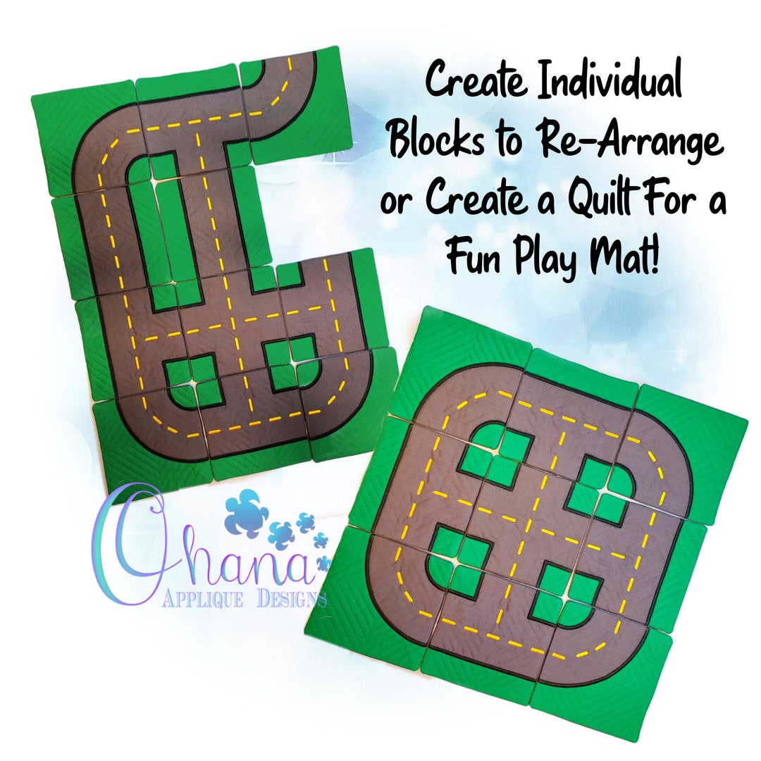 Road Map Quilt Blocks in the Hoop Machine Embroidery Design - Etsy