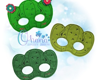 Cactus Mask Embroidery Design, Cactus Mask, Machine Embroidery, ITH ...