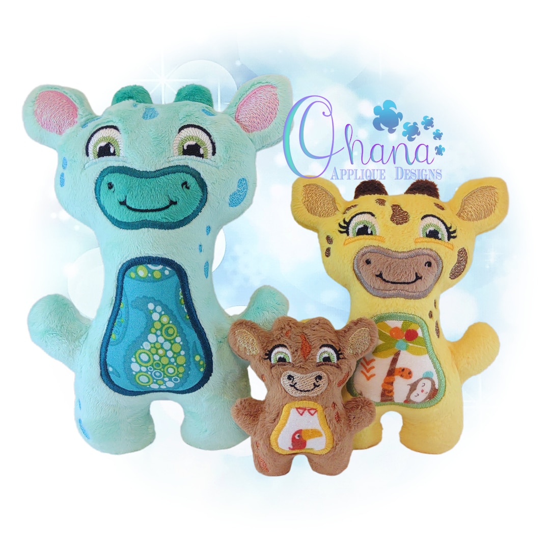 Gordie Giraffe Stuffie in the Hoop Machine Embroidery Design - Etsy