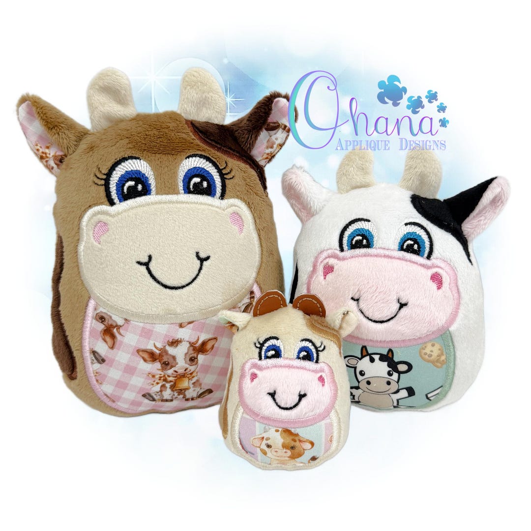 Cow Egglet Stuffie in the Hoop Machine Embroidery Design - Etsy