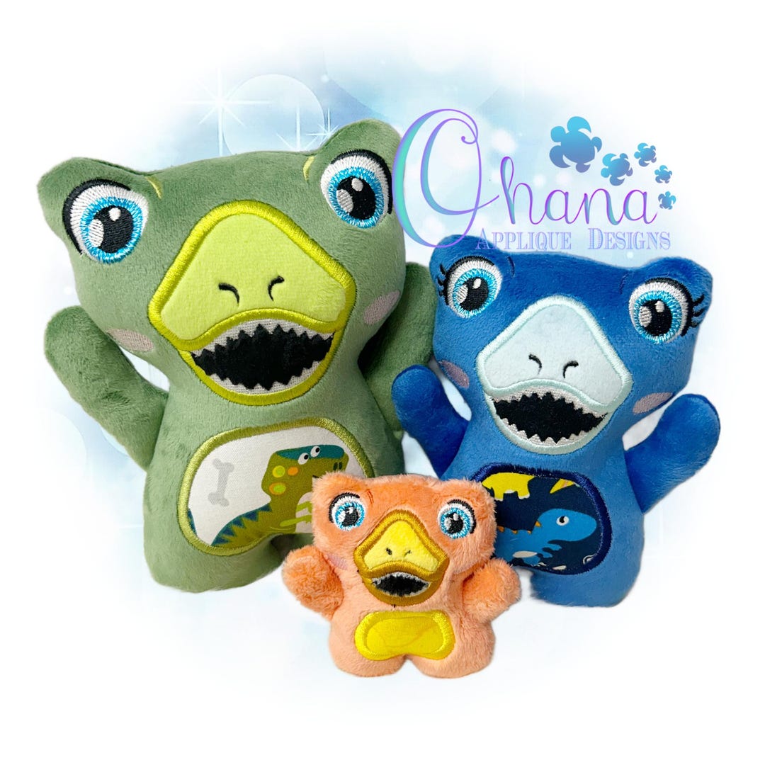 Huggable T Rex Stuffie Stuffie in the Hoop Machine Embroidery Design - Etsy