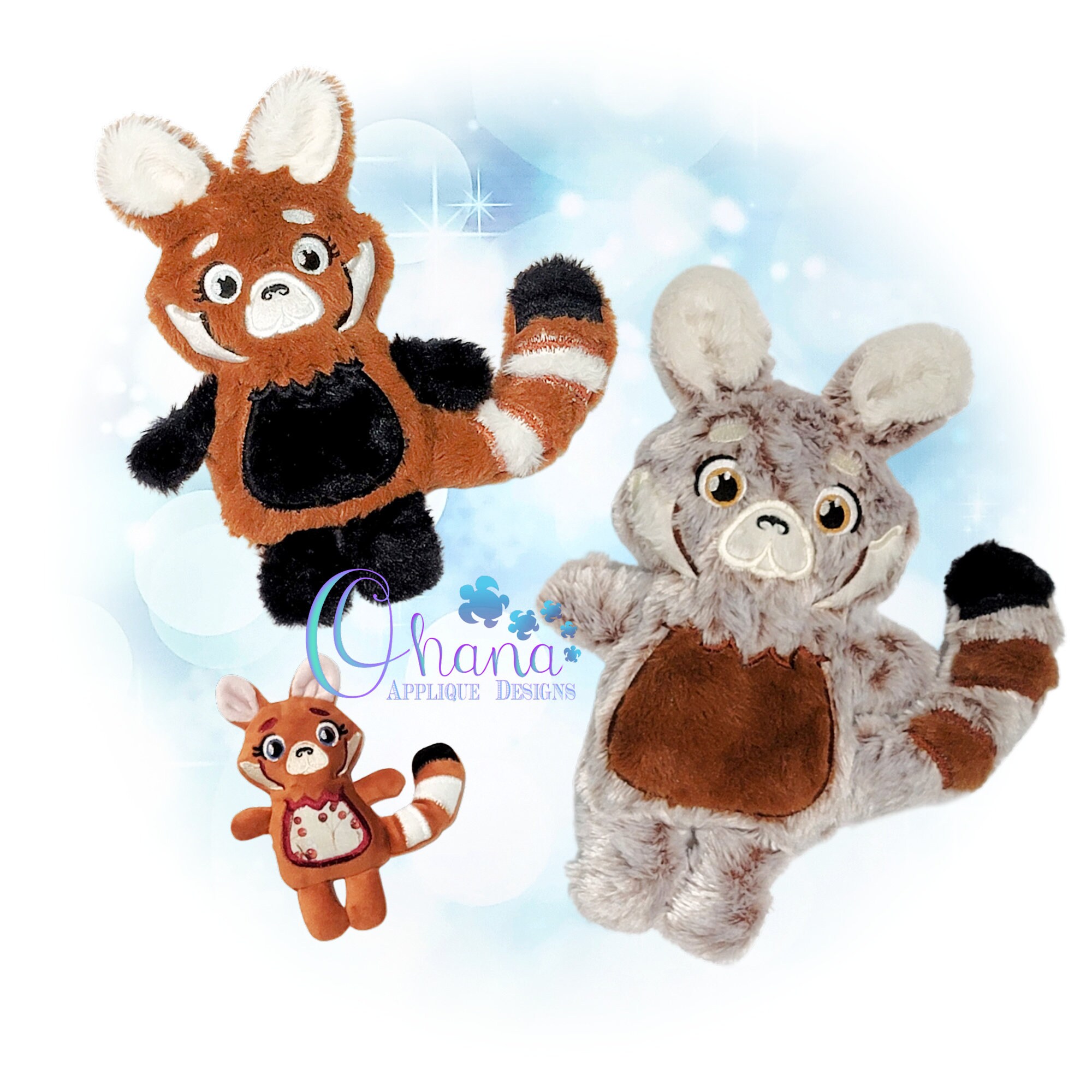 Reese Red Panda Stuffie in the Hoop Machine Embroidery Design - Etsy