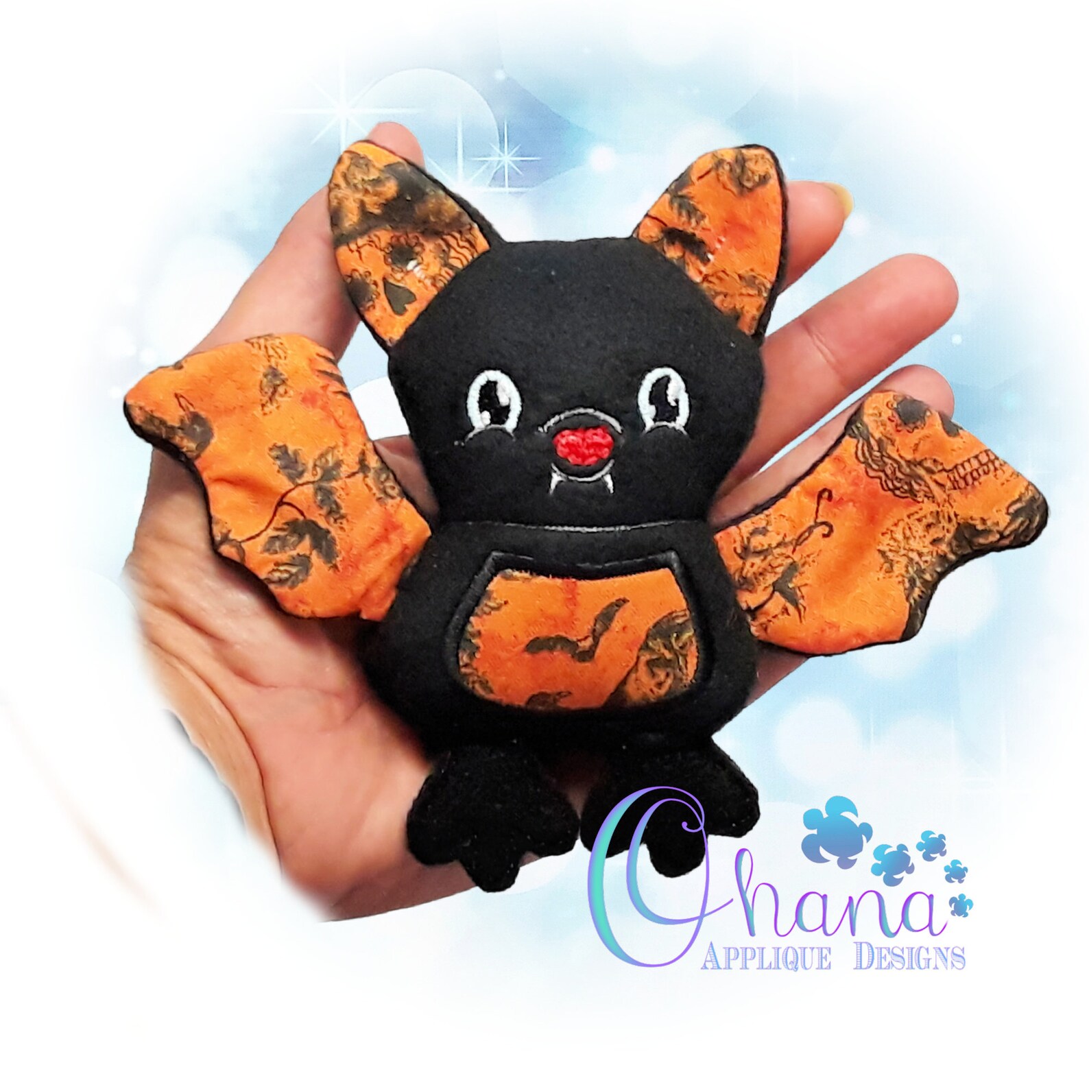 Twilight Bat Stuffie in the Hoop Machine Embroidery Design - Etsy