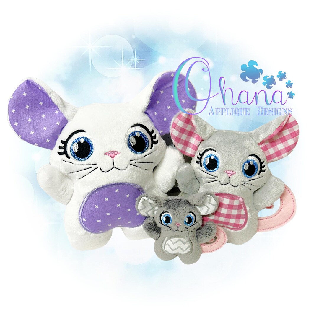 Huggable Mouse Stuffie in the Hoop Machine Embroidery Design - Etsy