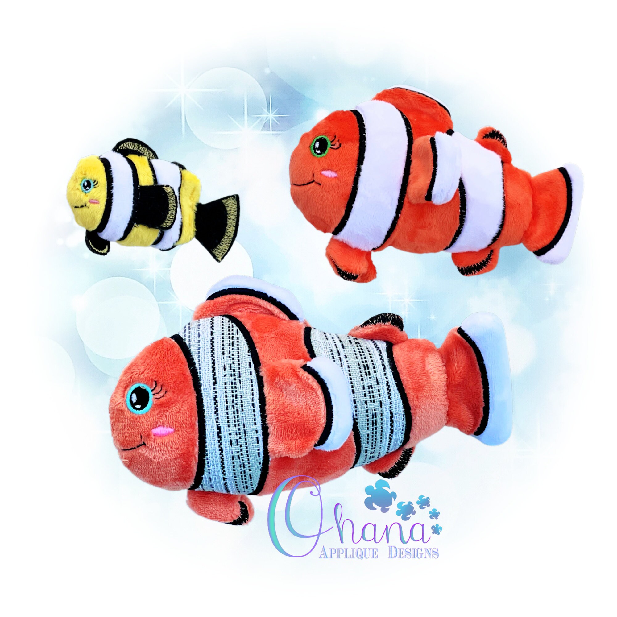 Clown Fish Stuffie in the Hoop Machine Embroidery Design - Etsy