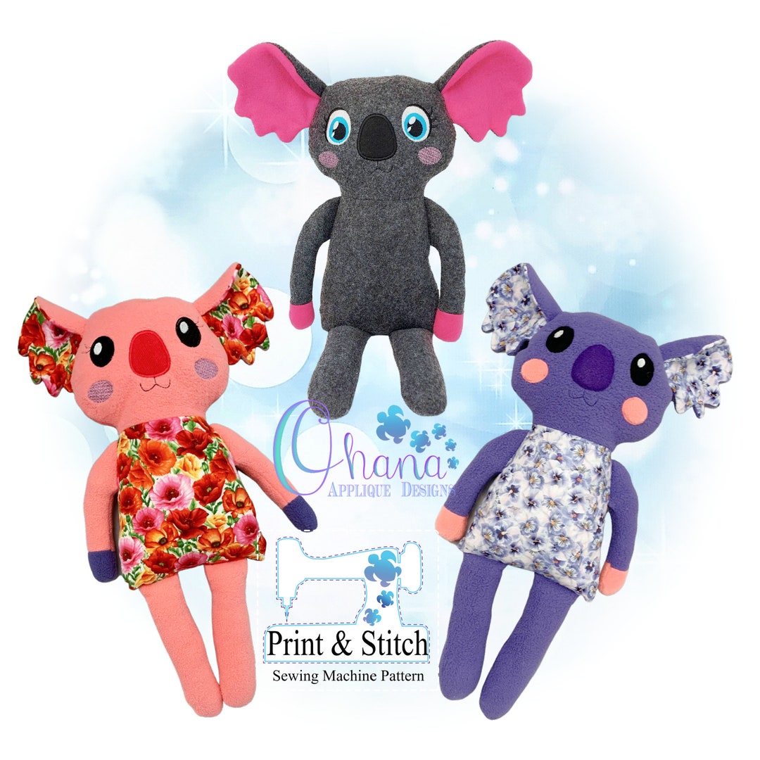 Precious Stitches Koala Sewing Pattern Design - Etsy