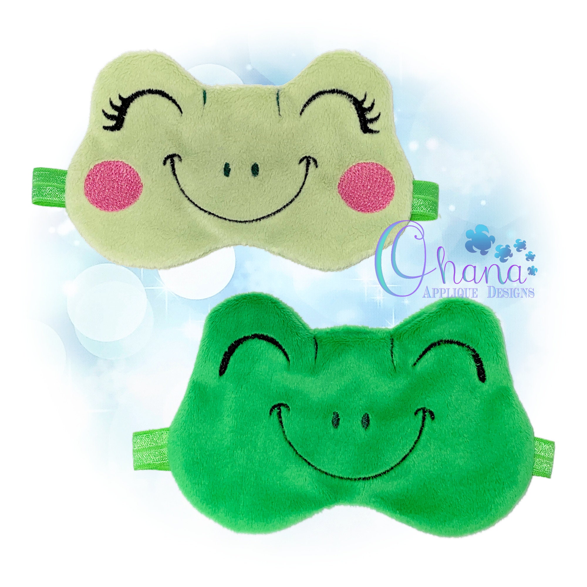 Frog Sleep Mask in the Hoop Machine Embroidery Design - Etsy