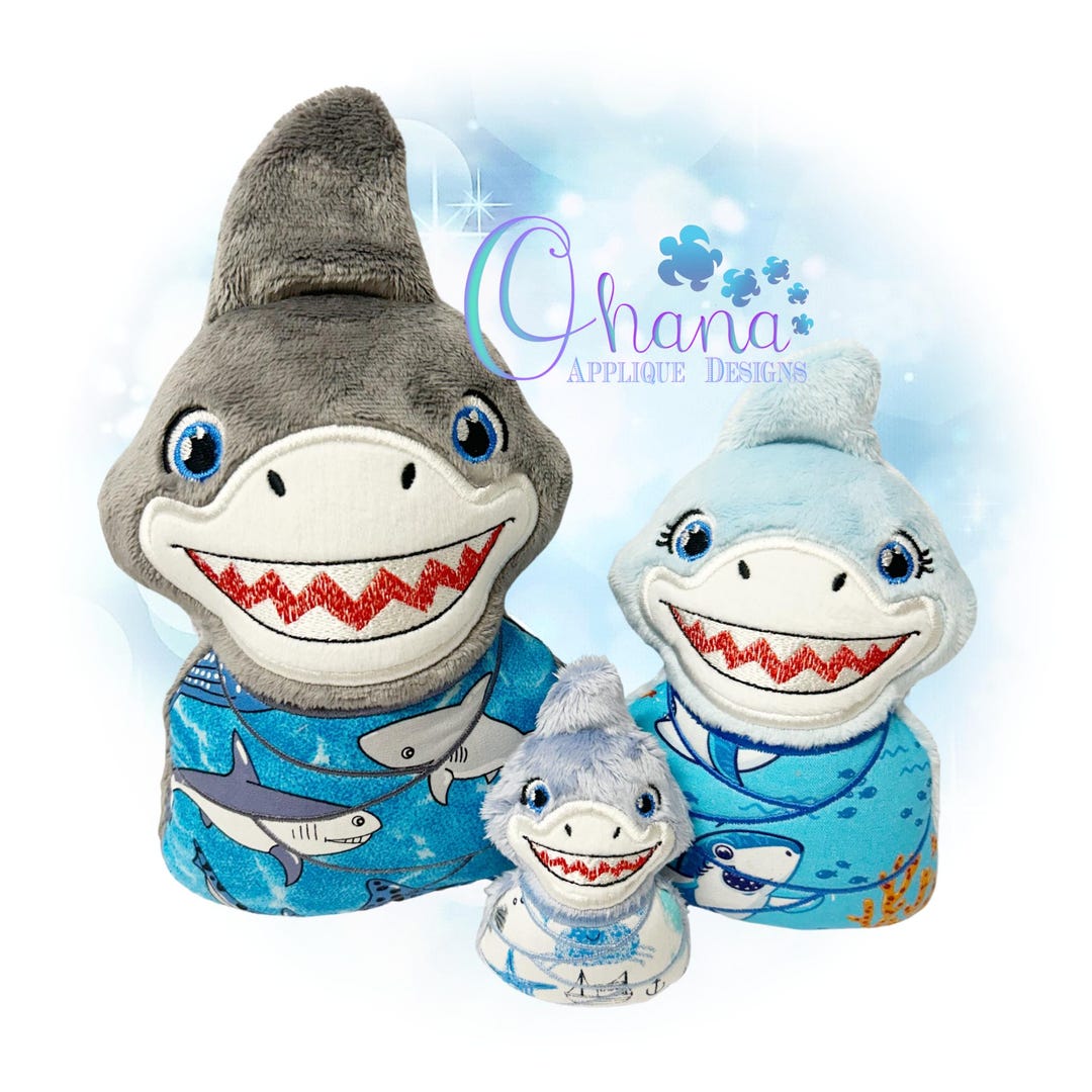 Swaddle Baby Shark Stuffie in the Hoop Embroidery Machine Design - Etsy