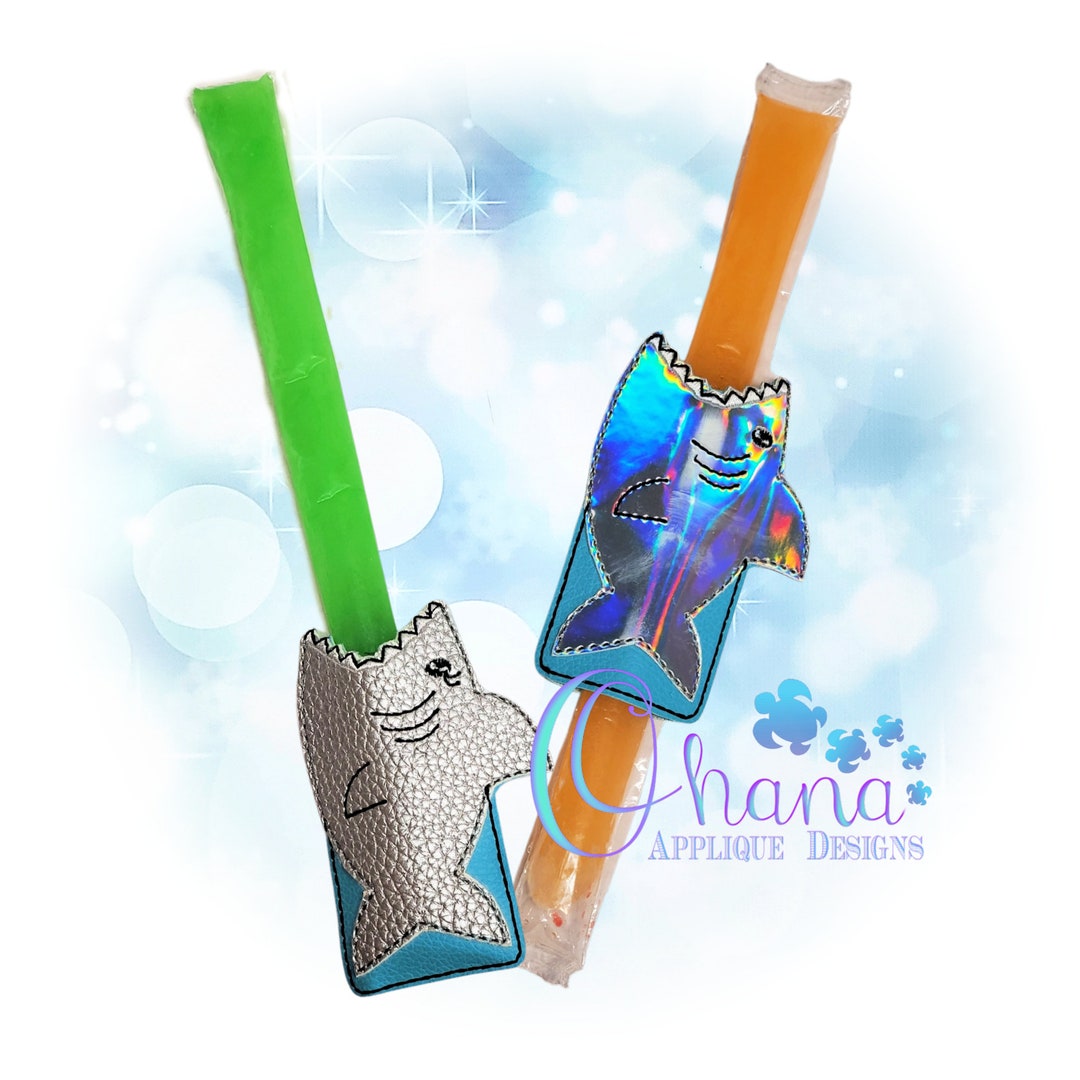 Shark Ice Pop Holder in the Hoop Machine Embroidery Design - Etsy