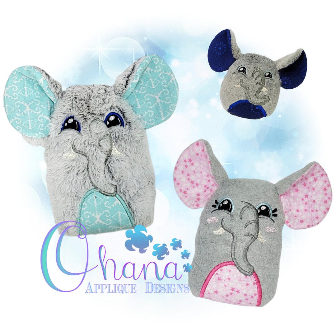 Elephant Eggie Stuffie in the Hoop Embroidery Machine Design - Etsy