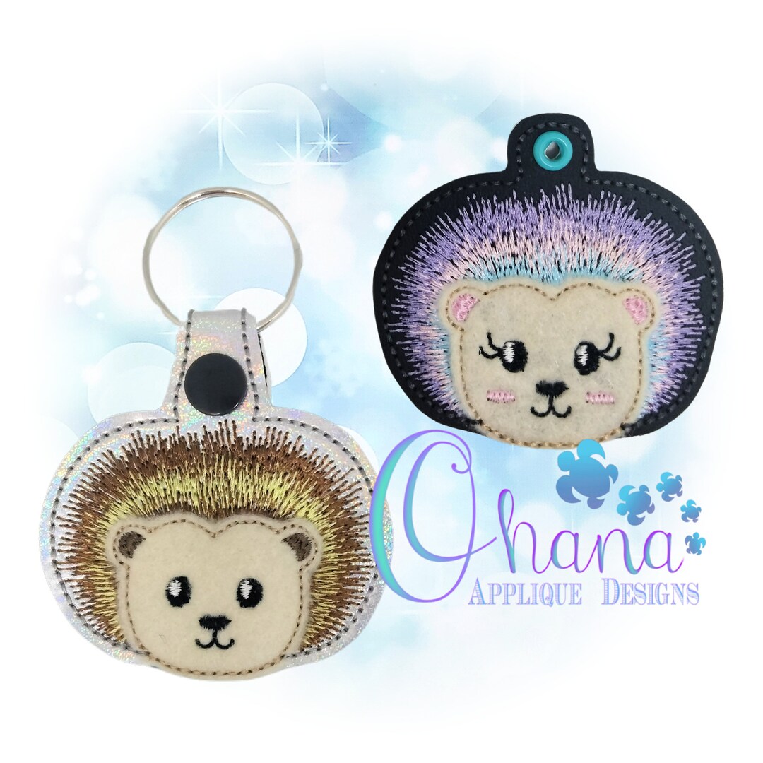 Porcupine Key Chain, Key Fob, Snap Tab the Hoop Designs Machine ...