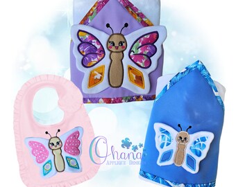 Appliqué Butterfly SET, 3 Sizes, 3D, Digital Download Embroidery, in ...
