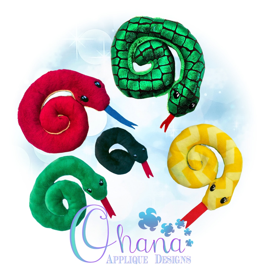 Snake Stuffie in the Hoop Embroidery Machine Design - Etsy