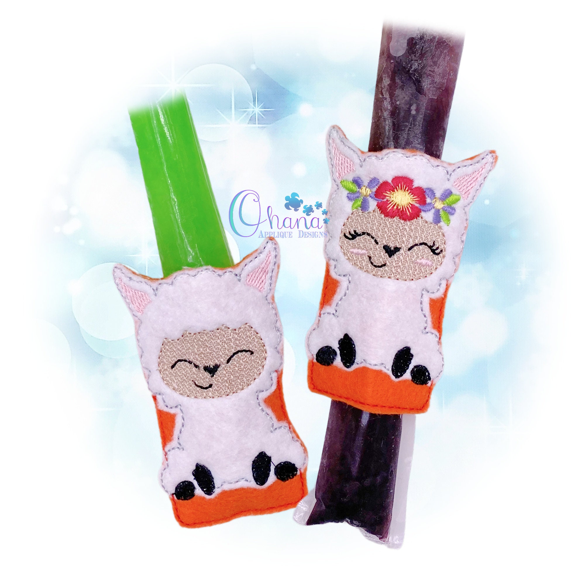 Llama Ice Pop Holder in the Hoop Machine Embroidery Design - Etsy