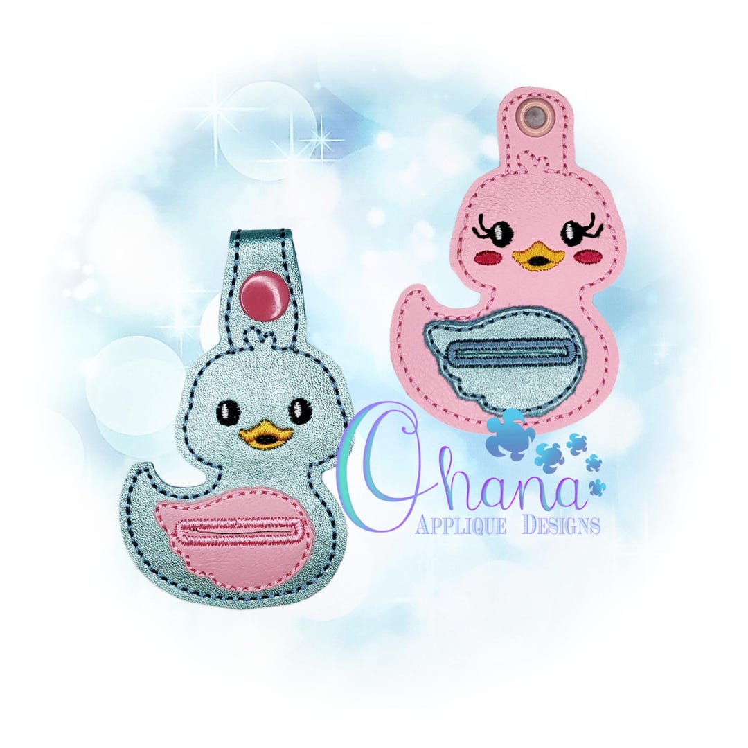 Duck Coin Keeper Key Chain, Key Fob, Snap Tab in the Hoop Machine ...