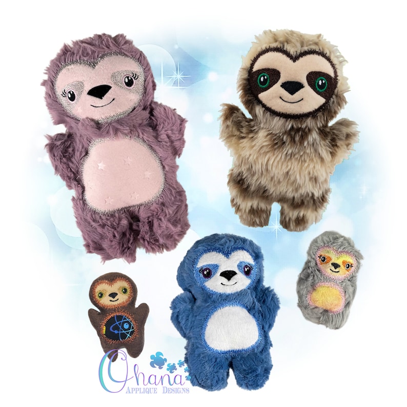 Sammy Sloth Stuffie in the Hoop Machine Embroidery Design - Etsy