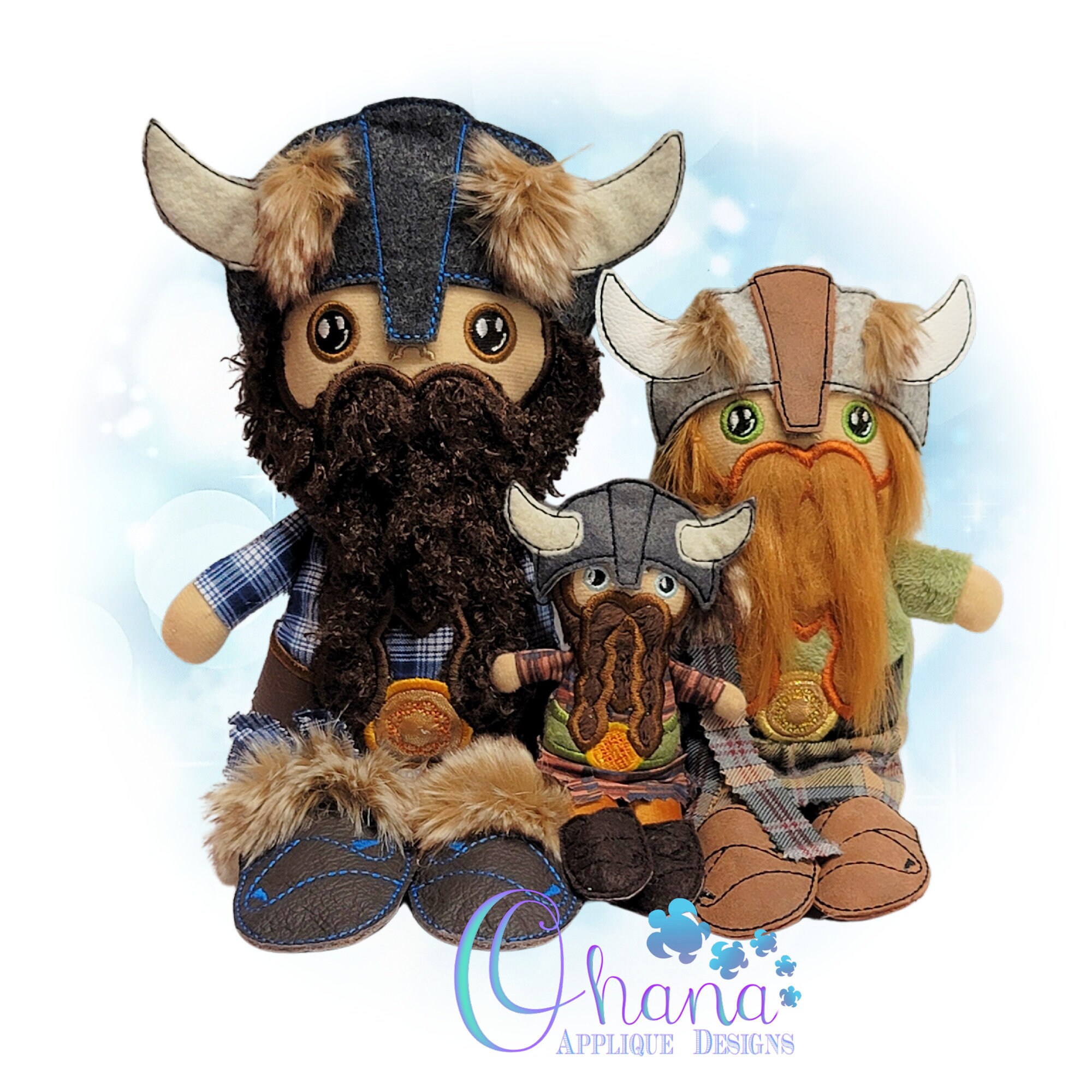 Viking Stuffie in the Hoop Machine Embroidery Design | Etsy