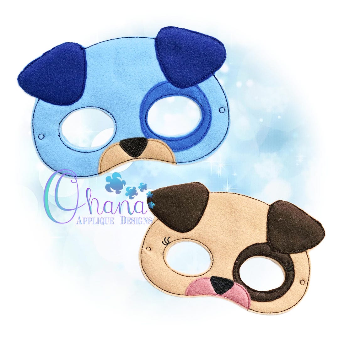 Rover Dog Pretend Mask in the Hoop Machine Embroidery Design - Etsy