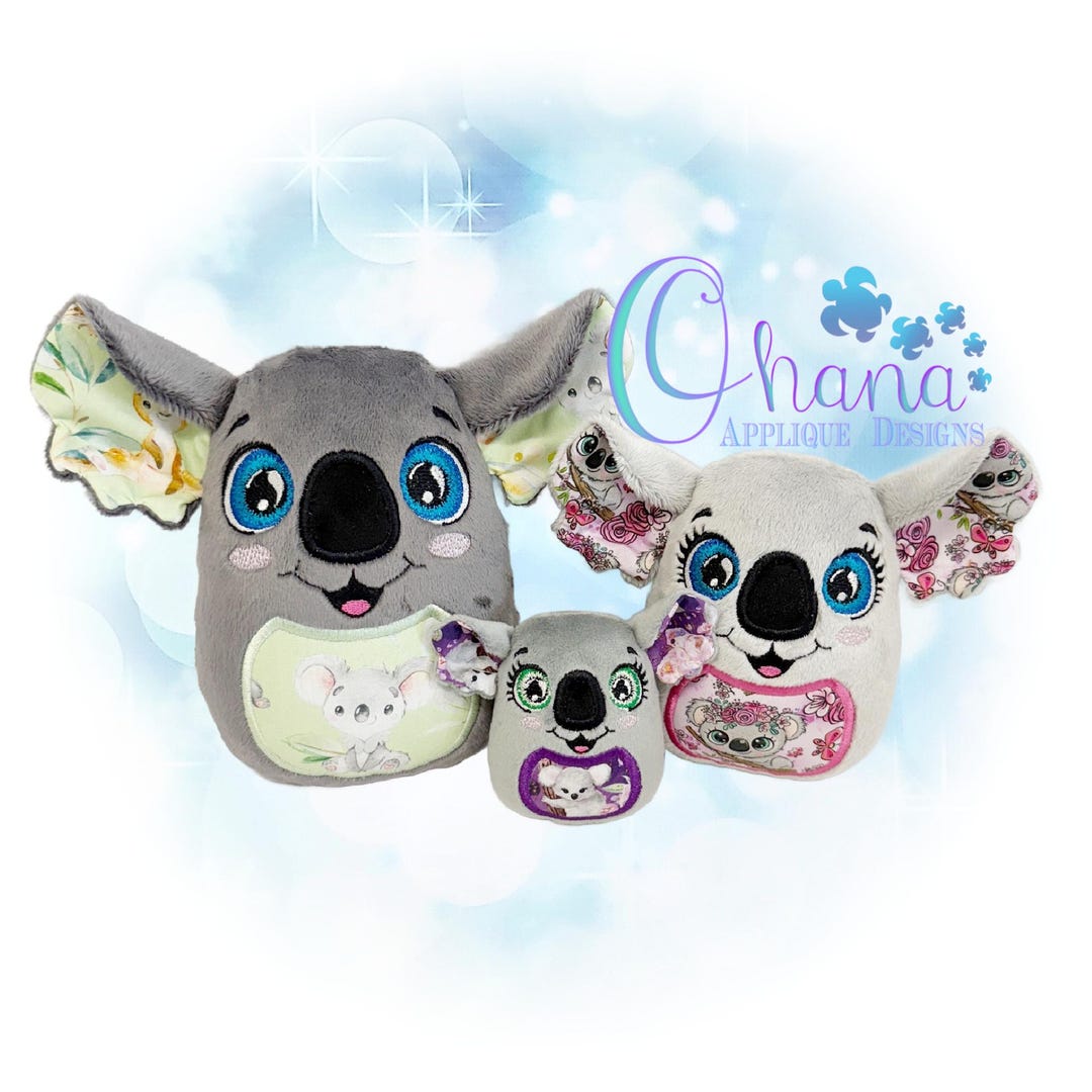 Koala Egglet Stuffie in the Hoop Machine Embroidery Design - Etsy